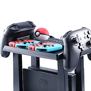 Storage Stand for Nintendo Switch, Storage Stand Controller Holder for Nintendo Switch Accessories and 2 Poke Ball Plus Controllers