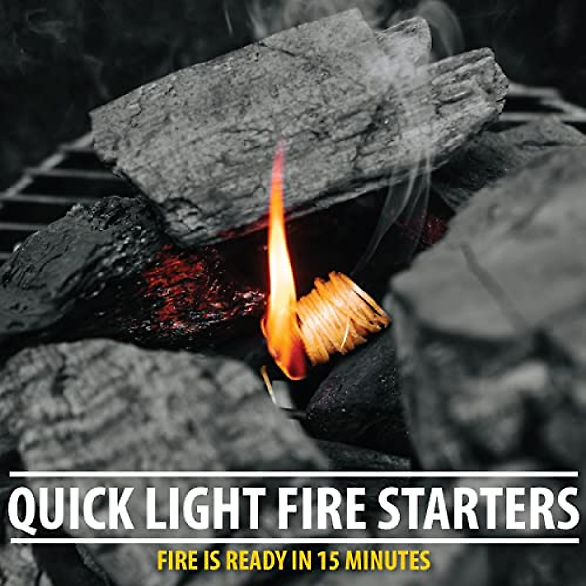 FOGO Fogostarters Natural Fire Starters, 30 Count Box and FOGO Barrel Proof Bourbon Barrel Blocks, Cask Strength Smoking Wood Chunks for Grilling, 2 Pound Resealable Bag, Bundle