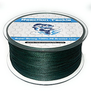 Reaction Tackle Braided Fishing Line Moss Green 10LB 150yd