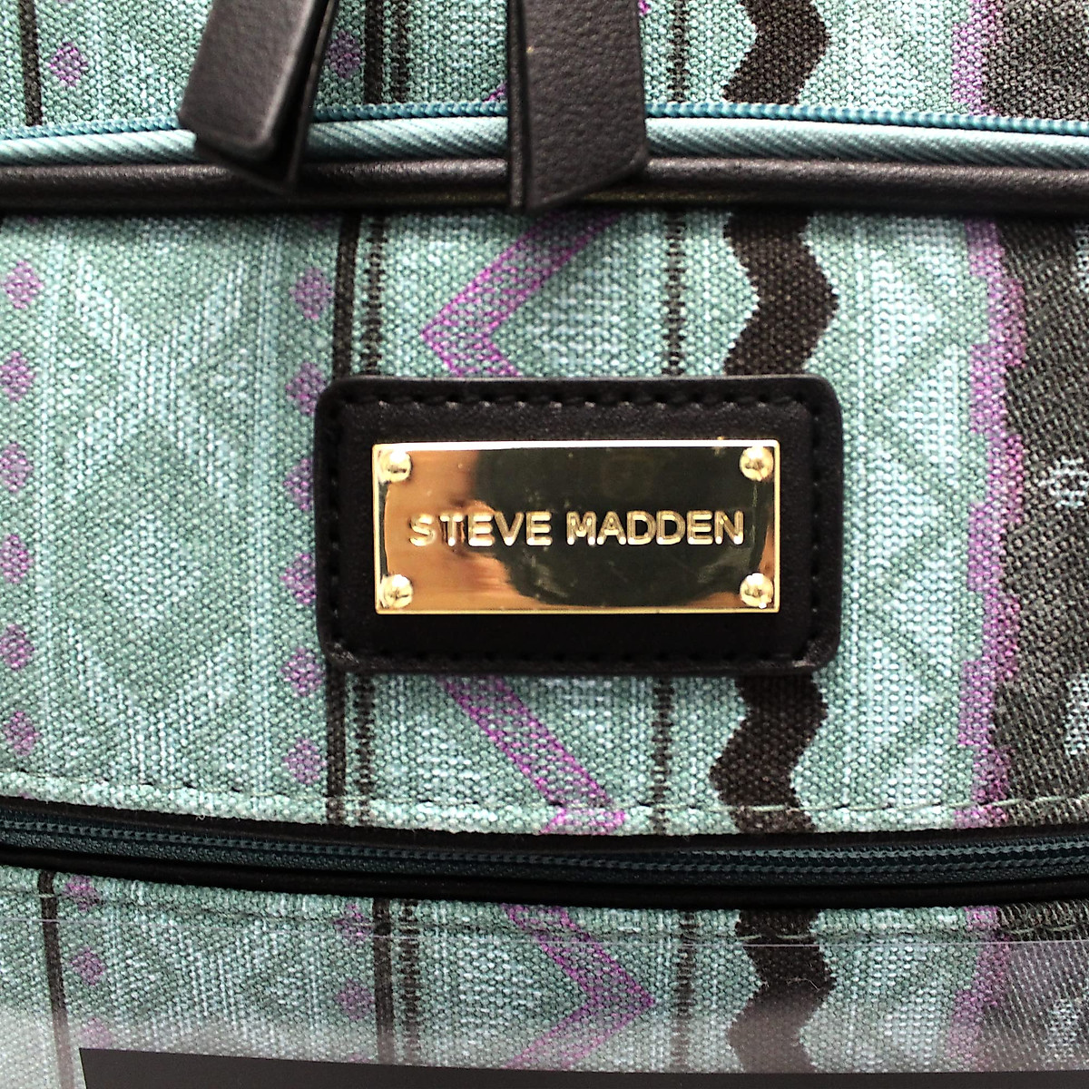 Steve Madden Designer Luggage Collection - Expandable 24 Inch Softside Bag - Durable Mid-sized Lightweight Checked Suitcase with 4-Rolling Spinner Wheels (Legends Turquoise)