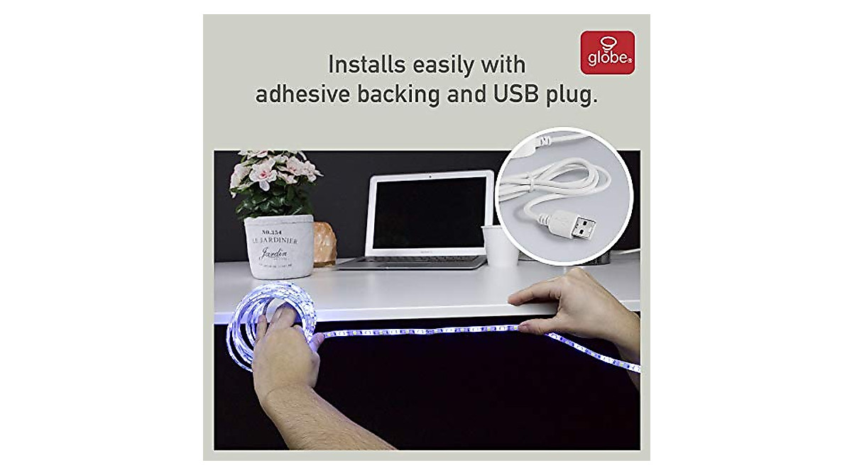 Globe Electric 50115 Smart LED Strip Light - Multicolor, App & Voice ...