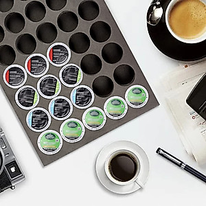 Coffee Pod Holder Compatible with KCup Keurig Pods Coffee Holder Drawer Organizer Tray for Kitchen Office Home Holds 40 Coffee Pods (16.5” X 11”)