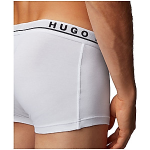 BOSS Men's 3-Pack Stretch Cotton Regular Fit Trunks, White/Gray/Black, Large