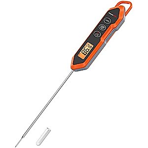 ThermoPro TP15H Waterproof Instant Read Food Thermometer for Cooking, Digital Meat Thermometer Probe with Backlight & Calibration, Cooking Thermometer for Meat Liquids Candy BBQ Oven Turkey