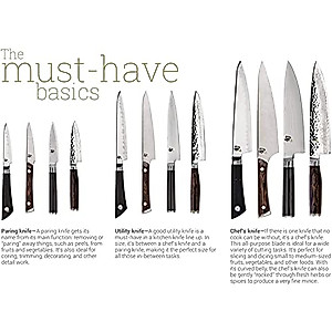 Shun Premier Build-a-Block Set; Includes 8-inch Chef’s Knife, Hand-Hammered Tsuchime Finish, VG-MAX Steel Core, Damascus Cladding; Includes Honing Steel and Sustainable Bamboo Slimline Knife Block