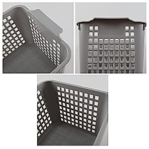 Ramddy Pantry Storage Baskets Bin, Small Plastic Gray Basket, 6 Packs