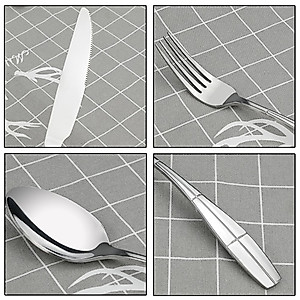 Eagrye 30-Piece Flatware Set, Stainless Steel Silverware, Service for 6