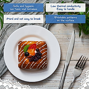 Hushee 12 Pack 24 Pack White Dessert Plates/Salad Dishes Set, Small Dinner Plates for Snacks, Dishes, Round Serving Dishes (7 Inch)