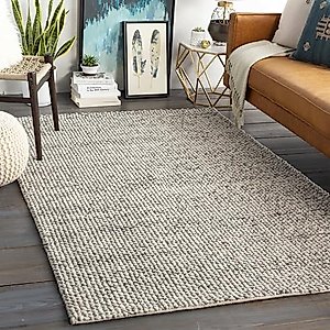 Mark&Day Area Rugs, 8x10 Keynsham Modern Charcoal Area Rug, Grey Ivory Carpet for Living Room, Bedroom or Kitchen (8' x 10')