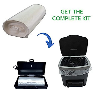 Plastic Bag Roll Dispenser, Trash Bag Storage Box Holder Multipurpose for Home, Kitchen, Bathroom, Car and Pet Waste bag (30 bags - 13” x 20”) (Plastic Bag Roll)