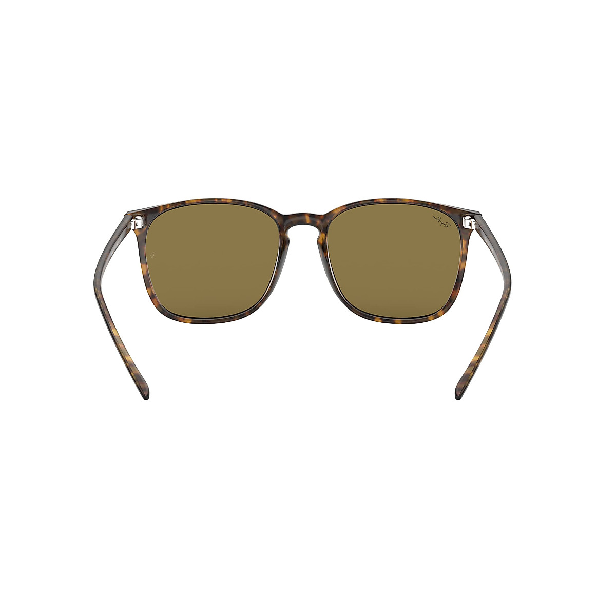 Ray-Ban RB4387 Square Sunglasses, Light Havana/Dark Brown, 56 mm