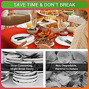 MIDOFELD 7 Inch Small Paper Plates - [125-Pack] Heavy Duty Dessert Paper Plate Eco Friendly Made from Sugarcane Fiber - Microwable Sturdy Party Plate Disposable, 100% Compostable and Biodegradable