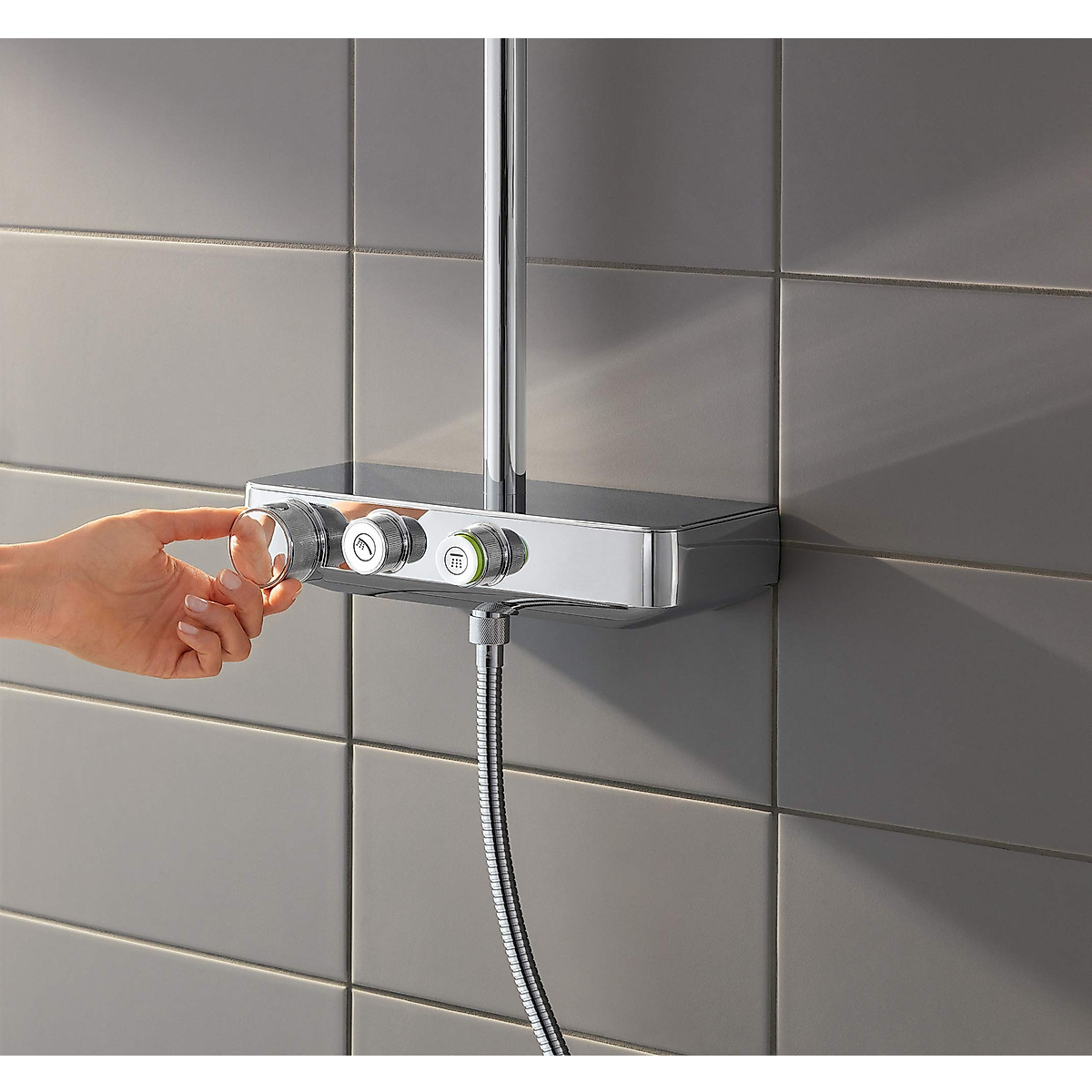 GROHE 26511000 Euphoria SmartControl Mono Shower System with Thermostat for Wall Mount, Starlight Chrome