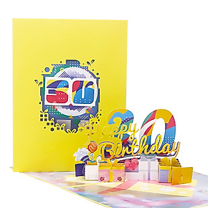 Ribbli 30th Birthday Card, Happy 30 Pop Up Birthday Card, 3D Birthday Cards for Men Women Her Him Friend Son Daughter, with Envelope