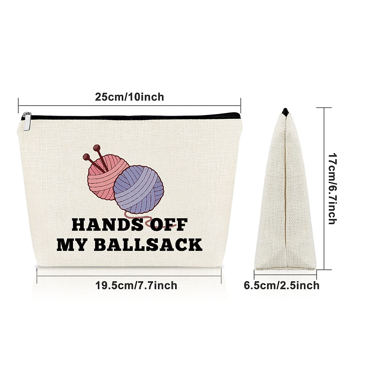 Knitter Gifts for Women Knitting Lover Gift Makeup Bag Knitting Stuff Gift Mother's Day Gifts for Mom Cosmetic Bag Birthday Gifts for Knitting Lover Christmas Gifts for Her Cosmetic Travel Pouch