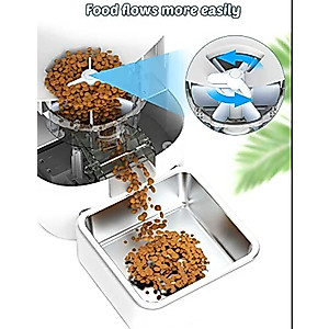 Automatic Cat Feeder, Auto Dog Feeder, WiFi & Bluetooth Operated| Safety Standard, Drop Proof & Shook Proof| 6 Liter Food Capacity with 1-6 Meals Per Day| Leave 10 Second Voice Message for Pet.