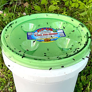 Billy-Bob Fly Lid Combo- Indoor Outdoor Eco Friendly Fly Control Pack - Includes 6 Fly-Lids (3-2 Packs) for Disposable Cups and 2 Fly-Lids for 5 Gallon Buckets