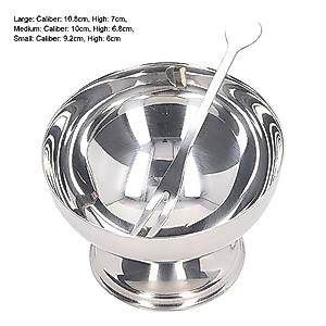 DAUZ Dessert Pudding Bowls, Long Lasting Surface Stainless Steel Elegant Trifle Tasting Bowls for Hotel (250ml)