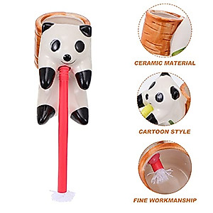 BESTOYARD 2Pcs Potted Decoration Ceramic Planter Animal Plant Bonsai Decor Bonsai Pot Ceramic Flower Animal Succulent Planter Cartoon Bonsai Decorative Planter Soil Student Mini Basin Panda