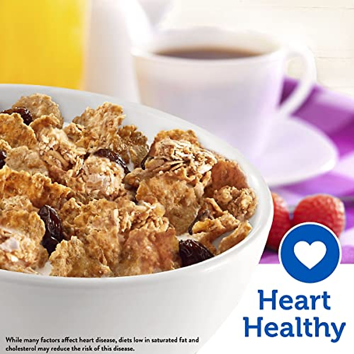 Kellogg's Raisin Bran Crunch Cold Breakfast Cereal, Fiber Cereal, Heart Healthy, Original, 15.9oz Box (1 Box)