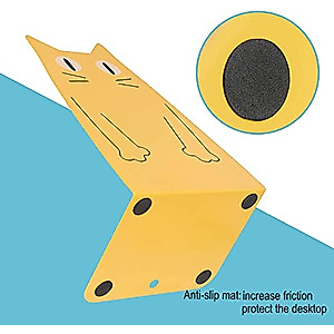 Bookends Cute Cat Metal Book End Non-Skid Bookend Office & Bookshelf Decorative Book Stopper for Holding Books Organizer Bookends for Heavy Books