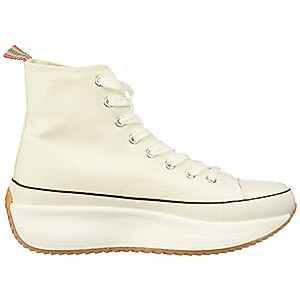 Madden Girl Women's Winnona Sneaker, White Fabric, 8