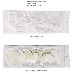 HOTWE Eyebrow Mapper with Strings, String/symetric brow drawing marking ruler, Microblading Line Marker Ruler Eyebrow Tattoo Measuring Tool With 10pcs Thread Lines for Eyebrow Mapper (Black)