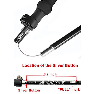 A ALAFEN Walking Stick - Collapsible Trekking Pole for Men and Women,7075 Aluminum Hiking Stick for Seniors, Black 1PC