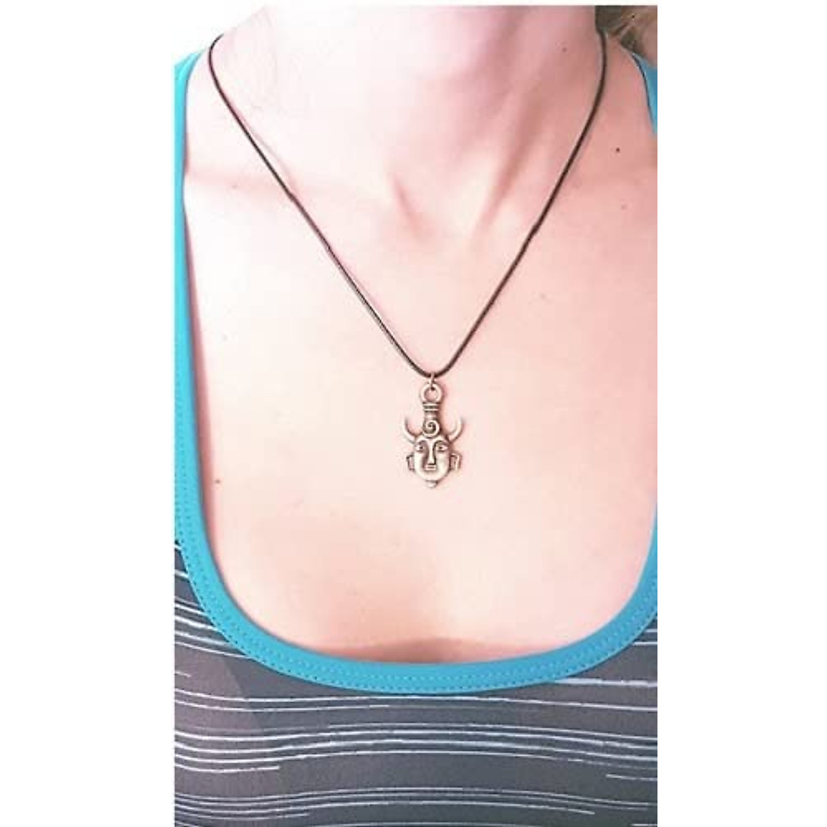 Niche-Finds Supernatural Inspired Dean's Amulet Protective Deans Necklace Deans Pendant Dean Winchester Mask Two Sided Necklace