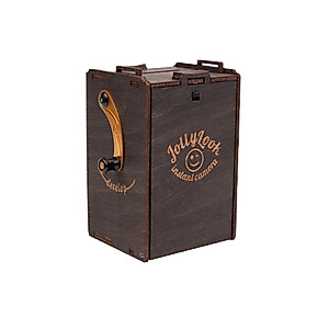 Jollylook Pinhole Instant Film Camera Building Set - 3D Wooden Puzzle for Adults - Retro Vintage Steampunk Mechanical Wood Model to Build - Compatible with Instax Mini Film (Not Included)