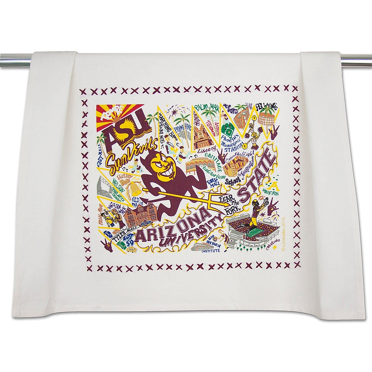 Catstudio Dish Towel, Arizona State University Sun Devils Hand Towel - Collegiate Kitchen Towel for ASU Fans - Perfect Graduation Gift, Gift for Students, Parents and Alums