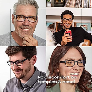 Readerest Blue Light Blocking Reading Glasses, UV Protection, Blue Light Glasses Men No Magnification