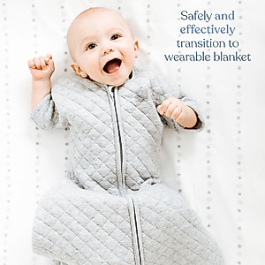 HALO Easy Transition Sleepsack Wearable Blanket, TOG 1.5, Heather Grey, Small