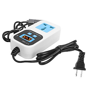 Digital Humidity Controller WT‑2000 110‑220V 0%~99%RH with Humidity Sensor Humidify Dehumidification Switch Socket 0.1%RH Accuracy(US Plug)