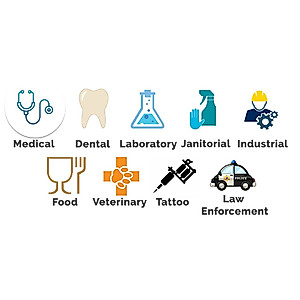 SAF-CARE EnSure Low Derma Gray Black Powder Free Nitrile Exam Gloves, Extended Cuff