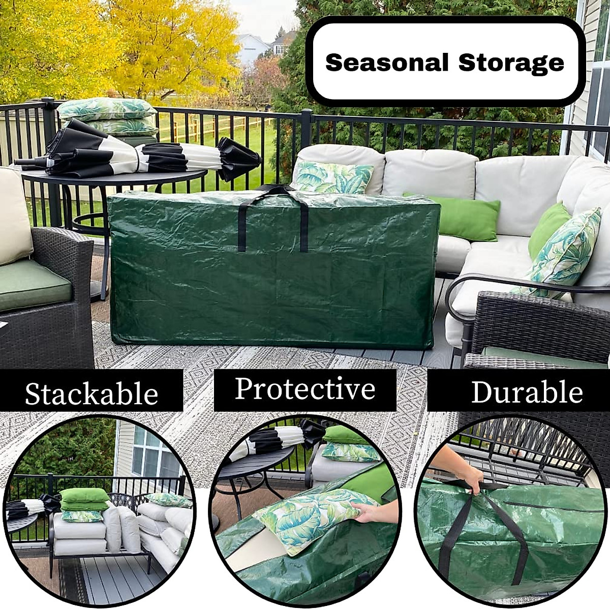 Evelots Christmas Tree Storage Bag - Fits 9 Ft Artificial Trees - Plastic Water Resistant Christmas Tree Bag - Strong Durable Handles Green