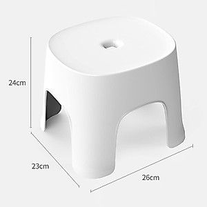 Gazechimp Bathroom Stool Shower Bench Non Slip Comfortable Stable Portable Toliet Stool for Bathroom Living Room Apartment Bedside Bedroom, White
