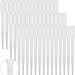 moveland 100 PCS 3ML Dropper Pipettes Essential Oil Transfer, Disposable Plastic Eye Dropper for Science Experiments, Crafting, Makeup Tool