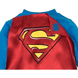 WARNER BROS Justice League Superman Infant Baby Boys Zip Up Cosplay Costume Coverall and Cape 18 Months