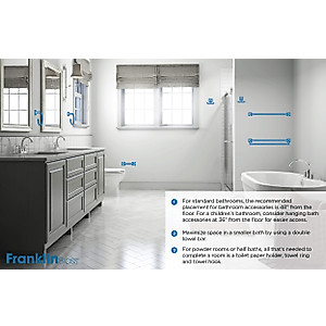 Franklin Brass Kinla (1-Pack) Hand Towel Holder Polished Chrome Towel Racks for Bathroom Wall Round Towel Ring Holder for Bath Towel Hanger for Kitchen, Bathroom Accessories KIN46-PC-1