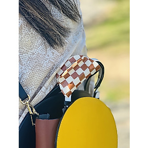 Two Oh One Checkered Hair Clip Claw Acrylic Strong Hold Women's Accessory for all Hair Type, Green