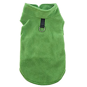 Dog Vest Soft Casual Fleece Clothes for Small Dogs Solid Color Dog T-Shirt Dogs Harness Chihuahua Pullover Coat