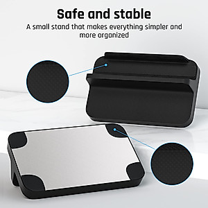 RHOTALL Stand Dock for Steam Deck with Silicone Non-Slip Pad, Stand Base Compatible with Steam Deck, Switch Standard Edition and Switch OLED with 6 Thumb Caps