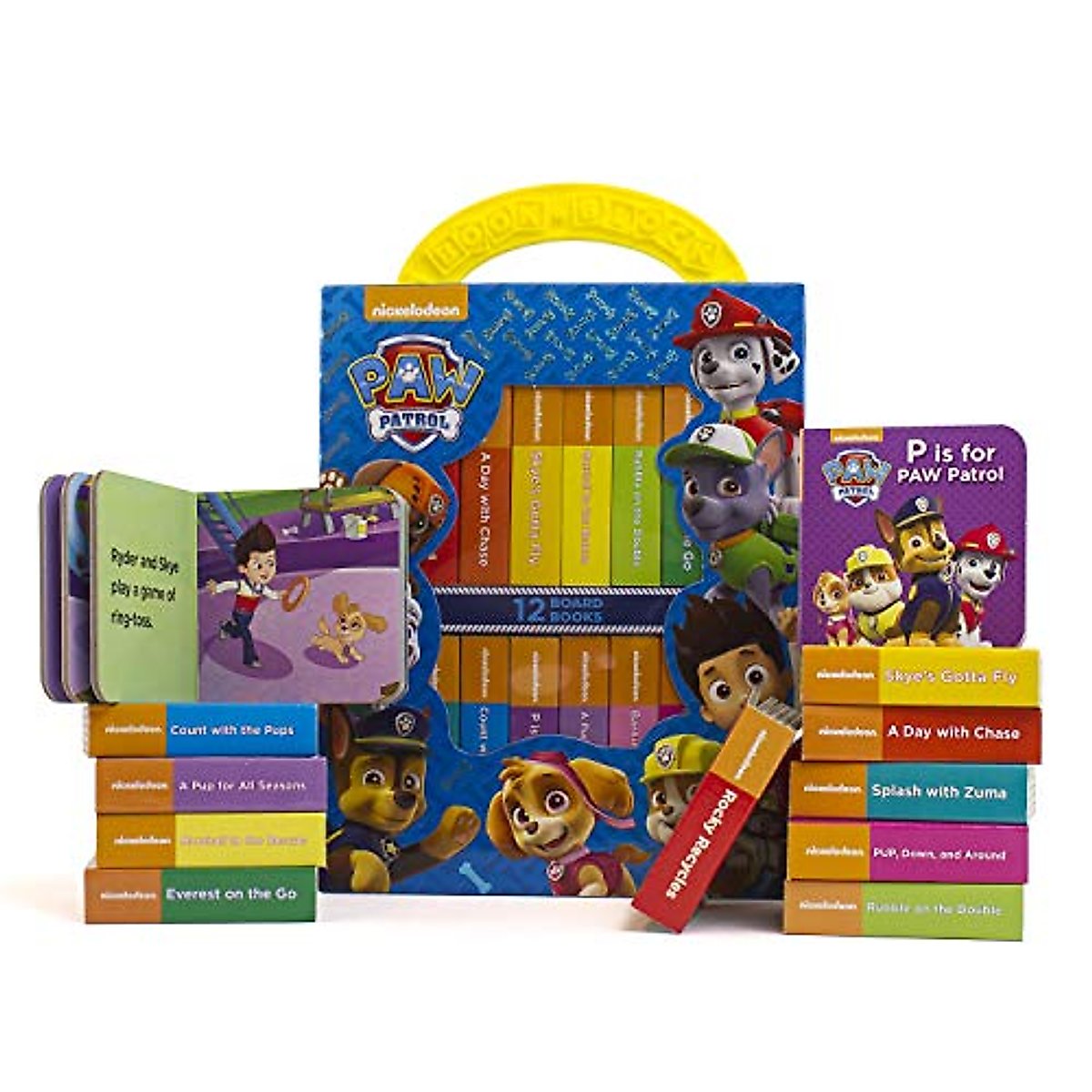 Nickelodeon Paw Patrol Chase, Skye, Marshall, and More! - My First Library Board Book Block 12-Book Set - PI Kids