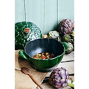 STAUB Ceramics Dutch Oven 16-oz Petite Artichoke Cocotte, Basil