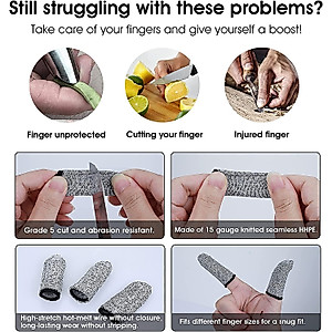 ZFYOUNG 14pcs Finger Cover Protector Anti-Cut Fingertip Finger Cover Anti-Cut Finger Bed Protector Reusable Finger Cover Thumb Finger Protector Bed Suitable for Work, Sculpture