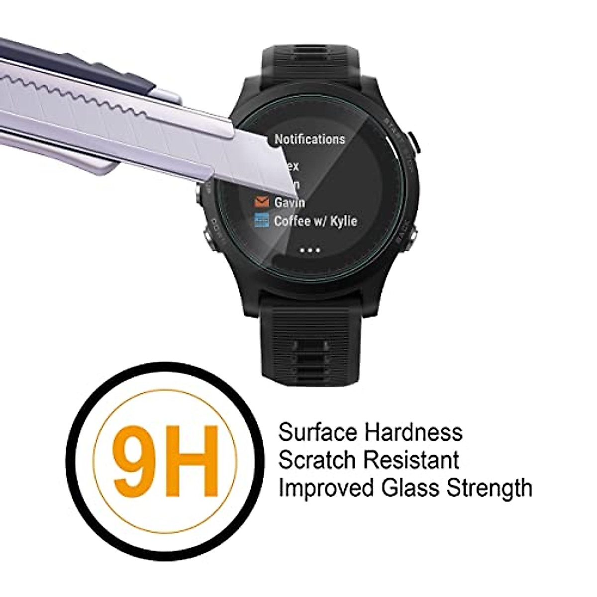 Supershieldz (3 Pack) Designed for Samsung Galaxy Watch 5 (44mm) / Galaxy Watch 4 (44mm) Tempered Glass Screen Protector, Anti Scratch, Bubble Free