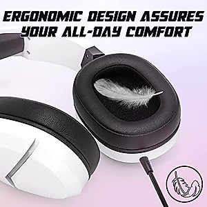 WolfLawS TA1000 Gaming Headset for Xbox Series X/S, Xbox One, PS5, PS4, PC, Switch & Mobile with Removable Mic, Bass Surround Sound, Memory Foam Ear Pads