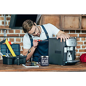 AMAZPRINTS Gifts for Men, Grandpa, Him from Daughter, Son - Dad Birthday Gift Ideas - Dad Gifts for Fathers Day - Men Mug 14oz, Navy Insulated Stainless Steel