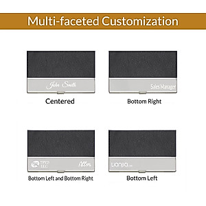 EAQ Custom Business Card Holder Personalized Leather Business Card Holder for Men&Women Custom Logo/Name Business Card Holder Gift